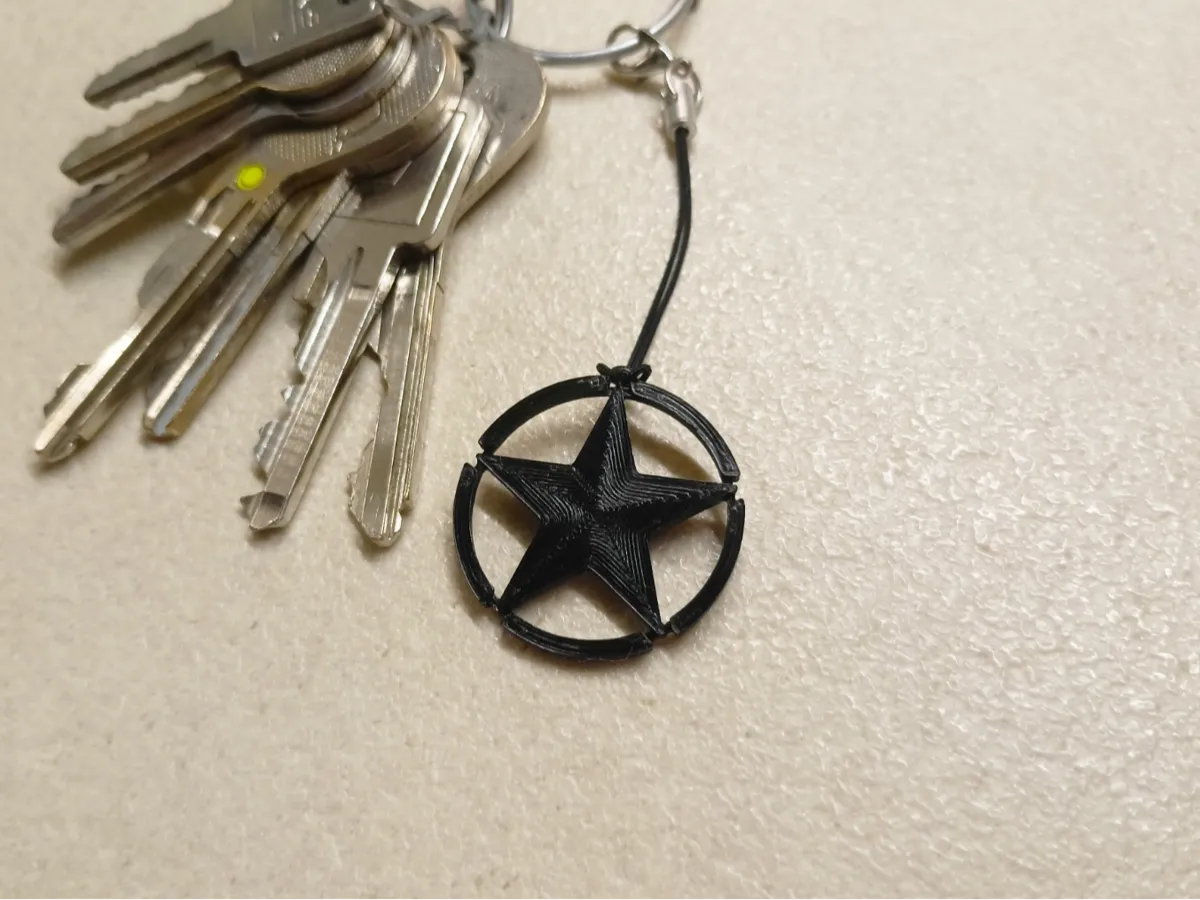 US Army Military Star Keychain - Free 3D Print Model - MakerWorld