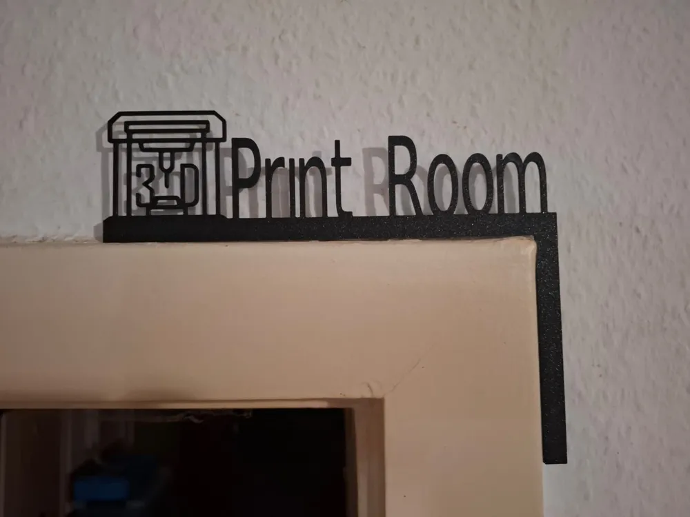 Door Frame Sign 3D Print Room, Door, 3D Printer - Free 3D Print Model ...