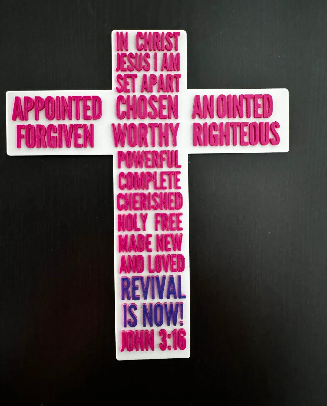 In Jesus I am Cross Wall Decor - Free 3D Print Model - MakerWorld