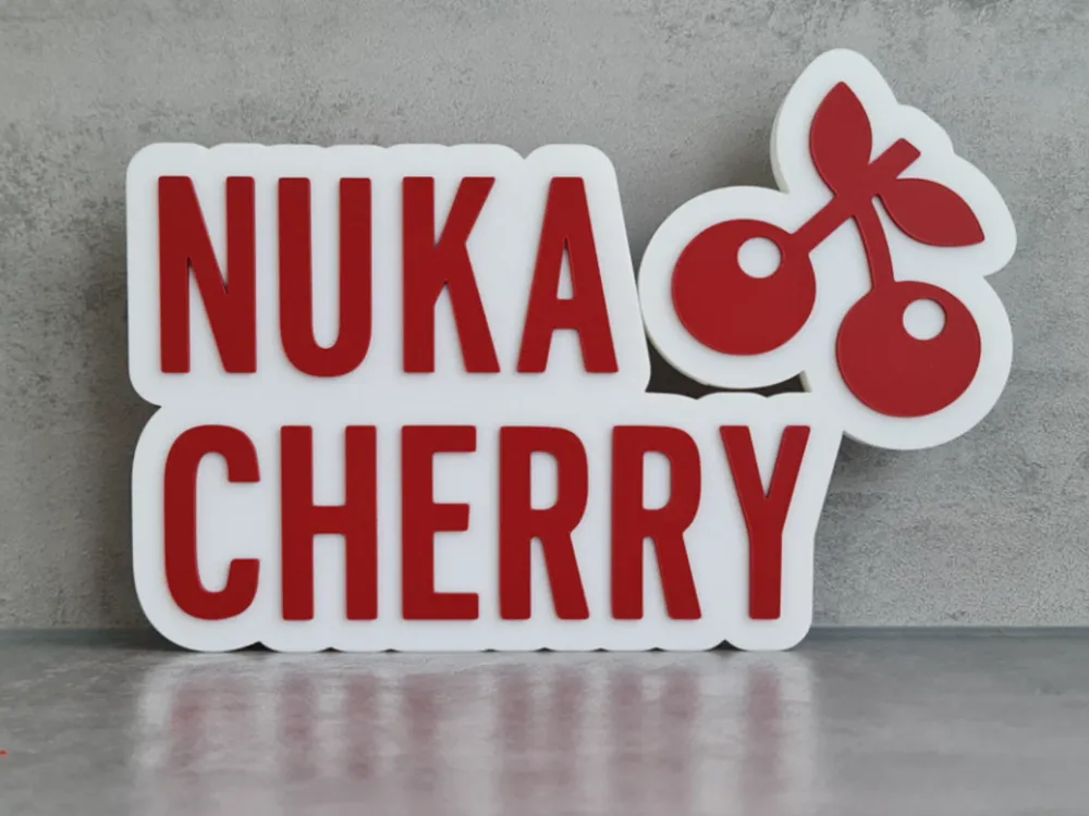 Nuka Cola Cherry Logo / Sign - Free 3D Print Model - MakerWorld