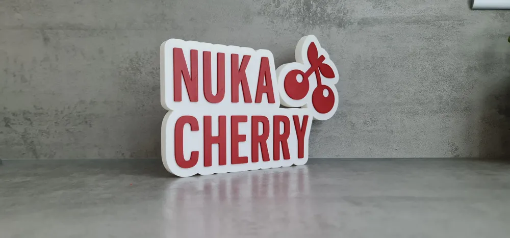 Nuka Cola Cherry Logo / Sign - Free 3D Print Model - MakerWorld