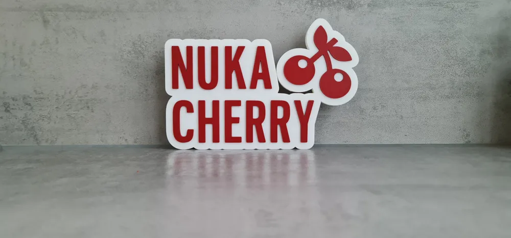 Nuka Cola Cherry Logo / Sign - Free 3D Print Model - MakerWorld