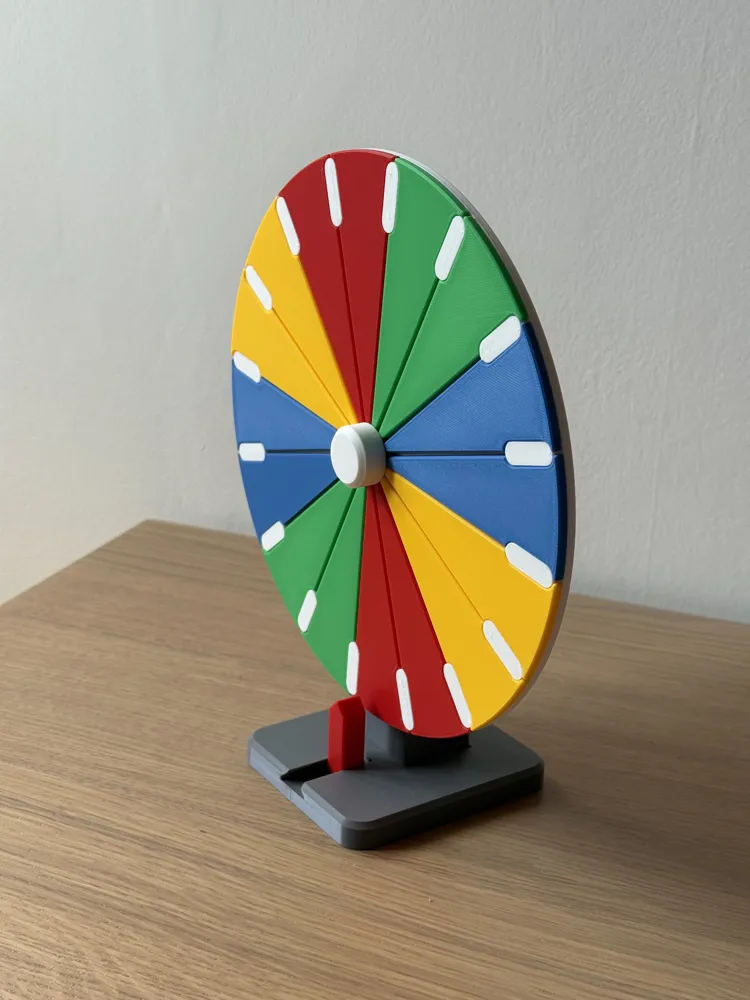 Customisable party spinning wheel - Free 3D Print Model - MakerWorld