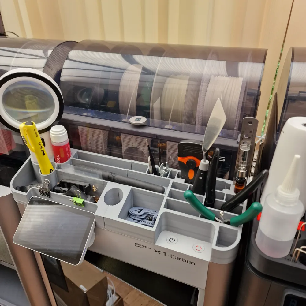 Top Tool Storage for Bambu Lab X1C X1 P1S P1P printers with AMS by ...