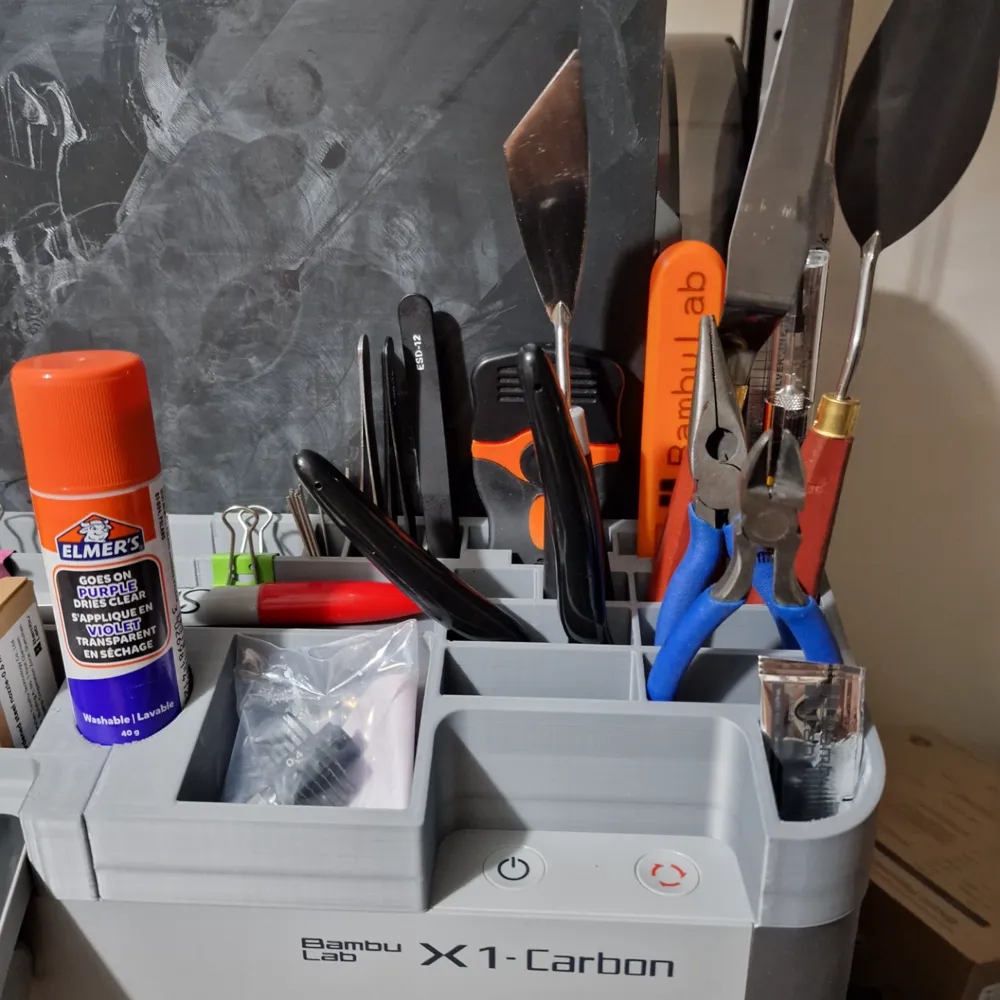 Top Tool Storage for Bambu Lab X1C X1 P1S P1P printers with AMS by ...