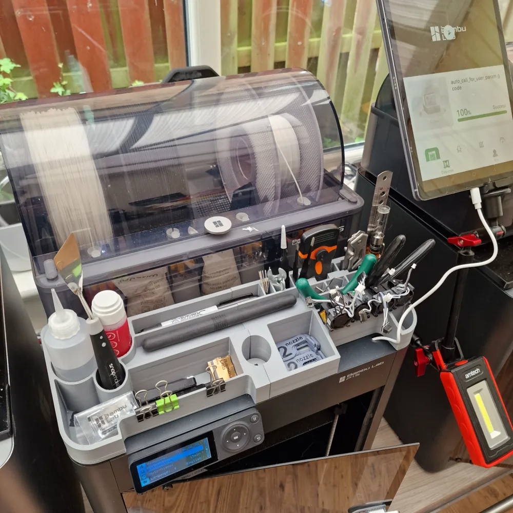 Top Tool Storage for Bambu Lab X1C X1 P1S P1P printers with AMS by ...
