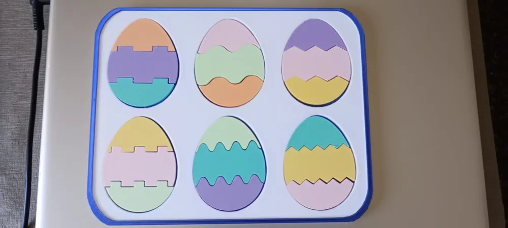 Huevos de Pascua rompecabezas 3 niveles por Juf Joni - MakerWorld