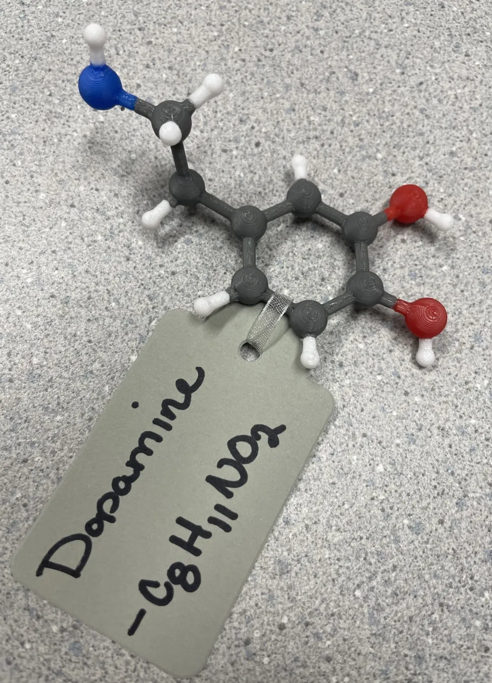 Dopamine. Accurate, from crystal structure data by CGXtals MakerWorld ...