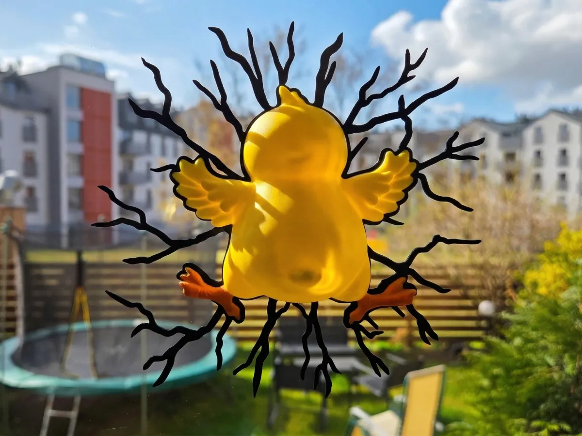 Easter Chicken Splat - window or fridge decor - Free 3D Print Model ...