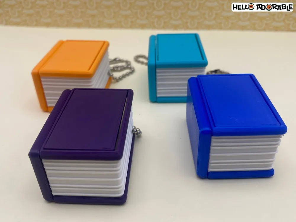 Book Lover Clicker Fidget Toy (Keychain Option) - Free 3D Print Model ...