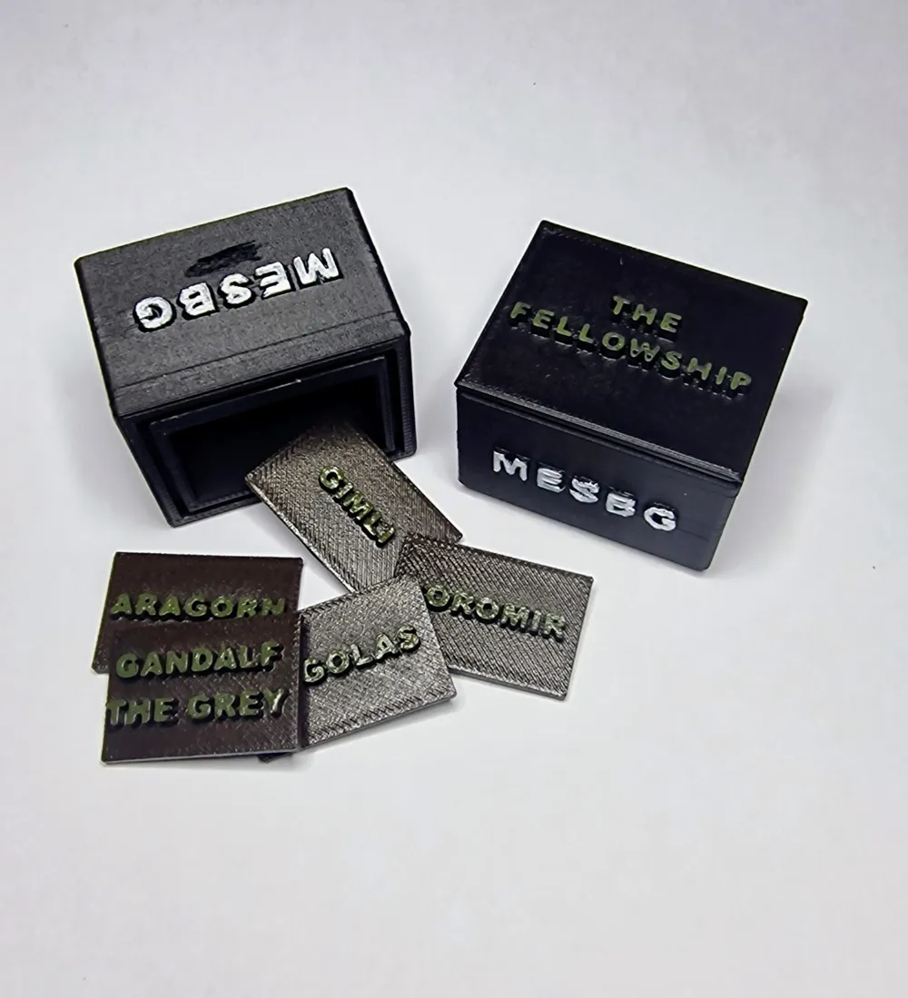 Nameplates For MESBG - The Fellowship by PawelP - MakerWorld