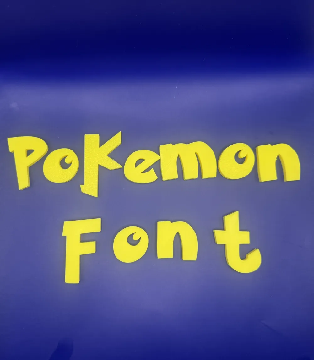 Pokemon Font - Free 3D Print Model - MakerWorld