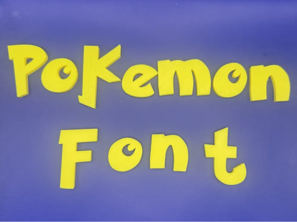 Pokemon Font - Free 3D Print Model - MakerWorld