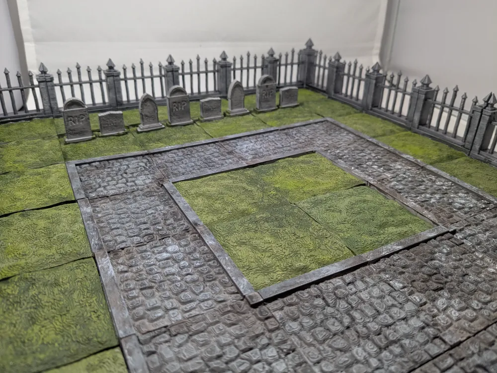 Graveyard fence wall tile (OpenLOCK system) Remixed by Together 3D ...