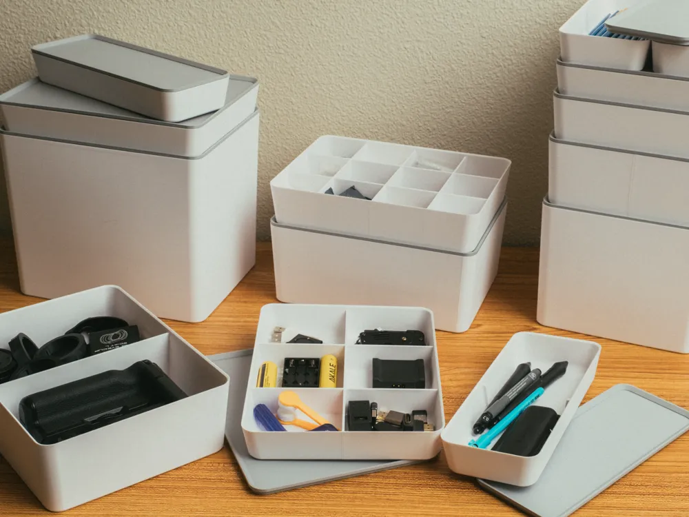 Stackable Bookshelf Containers - Free 3D Print Model - MakerWorld
