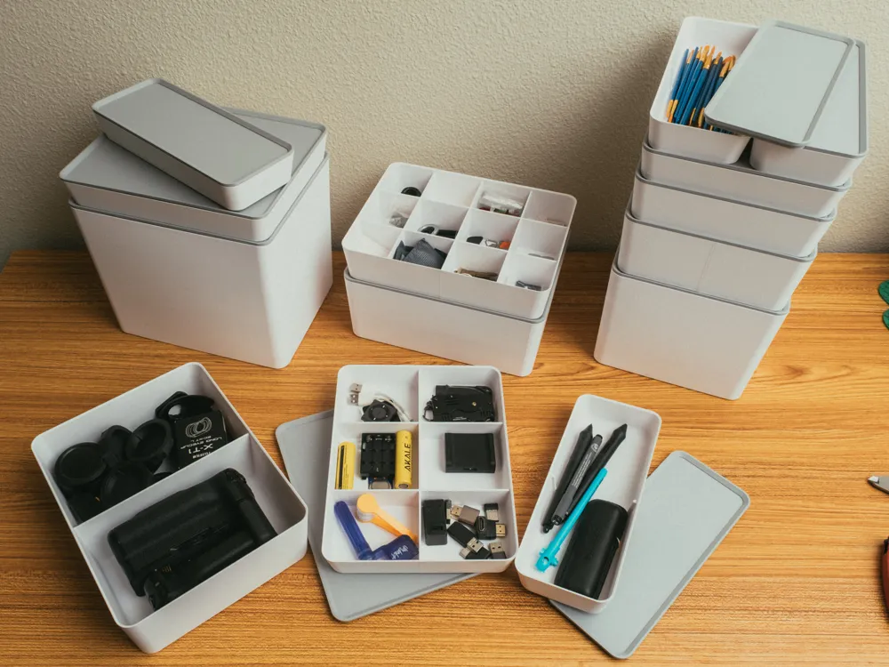 Stackable Bookshelf Containers - Free 3D Print Model - MakerWorld