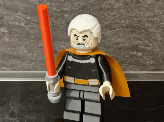 Brick Man Count Dooku 500% - Free 3D Print Model - MakerWorld
