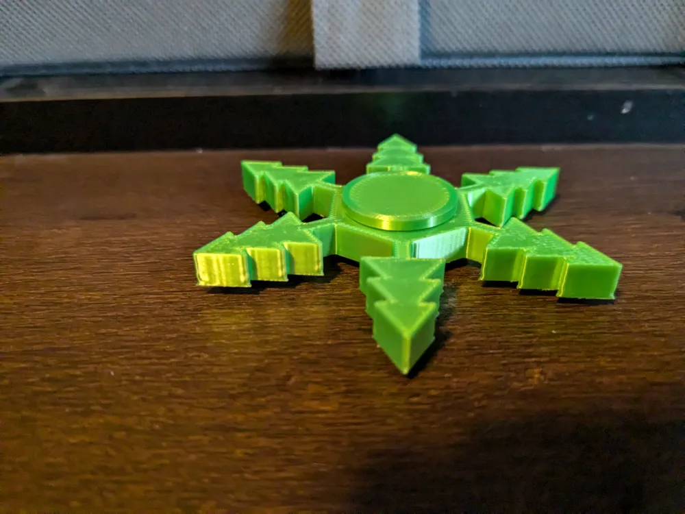 Trees Snowflake Fidget Spinner by BBB3D MakerWorld: Download Free 3D Models