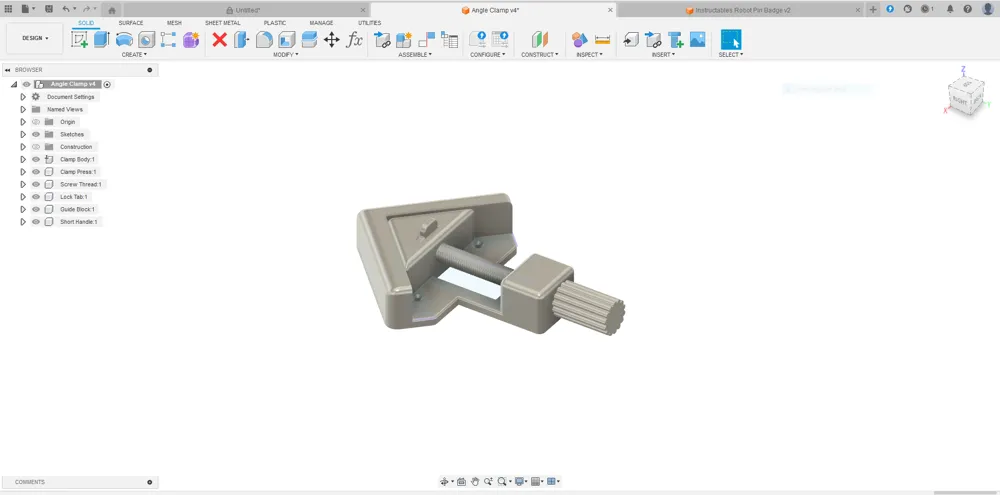 Angle Clamp Fully 3D Printed No Hardware - Free 3D Print Model - MakerWorld