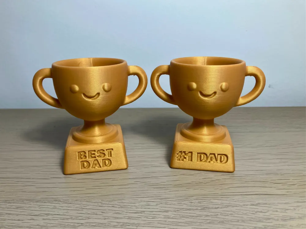 Father’s Day Trophy Cup – “Best Dad” Gift - Free 3D Print Model ...