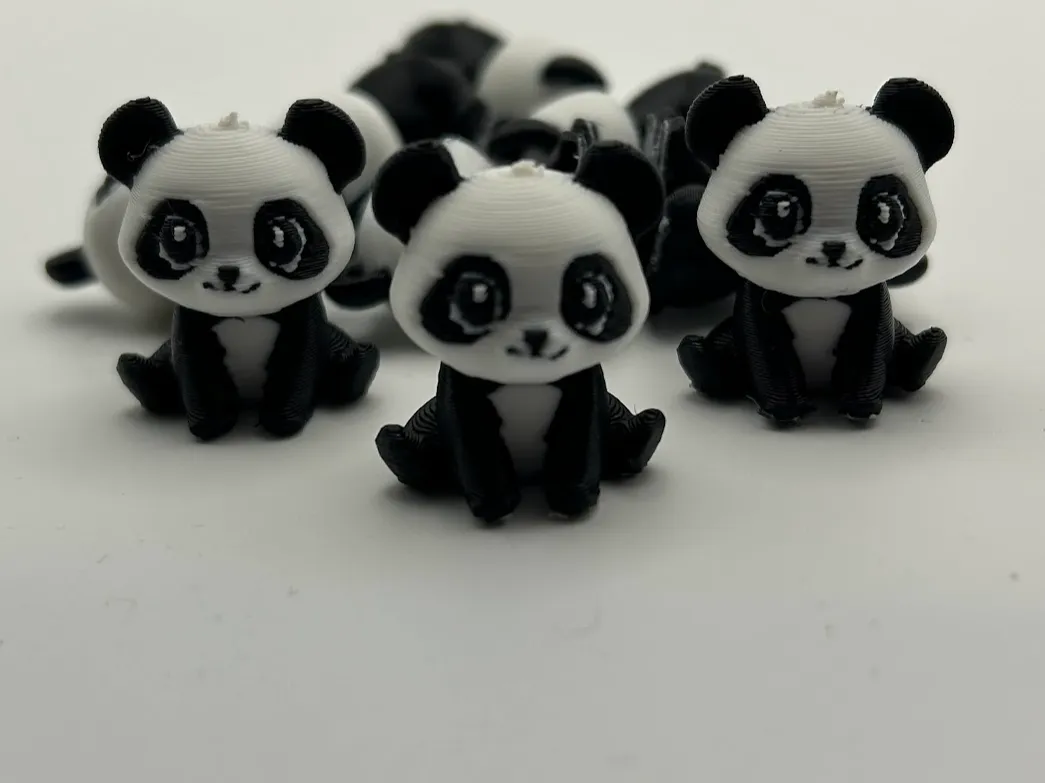 Cute Detailed Mini Panda - No support cheap print! - Free 3D Print ...