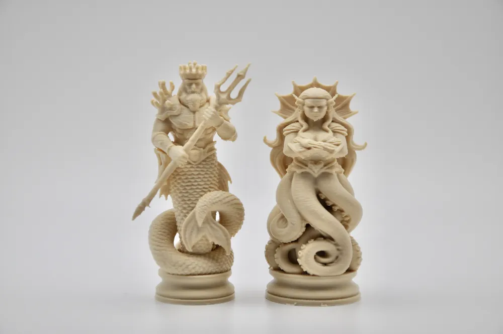 Deep Sea Chess Set - Free 3D Print Model - MakerWorld