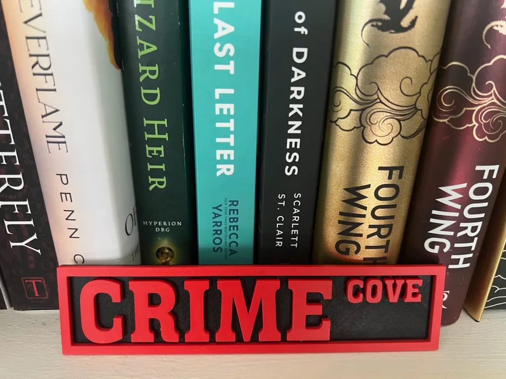 Bookshelf Sign – Crime Cove – Street Sign by SharpFamilyCreations ...