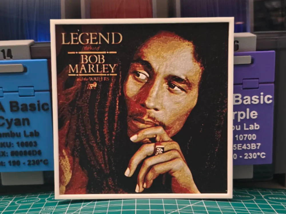 Bob Marley "Legend" Album - Hueforge Art by Lumpy3D - MakerWorld