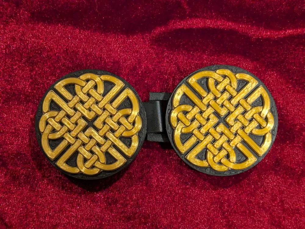 Dragon & Celtic Knot Cloak Clasps - Free 3D Print Model - MakerWorld