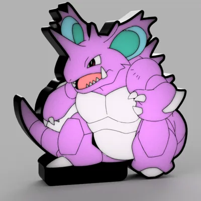 Pokemon - 0030 Nidorina LED Lamp by BeeTee 3D - MakerWorld