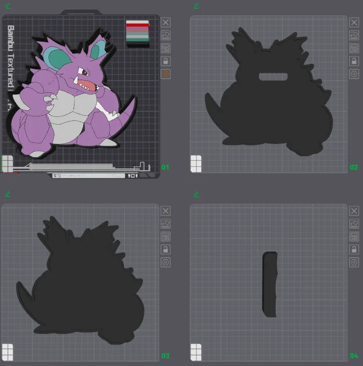 Pokemon - 0034 Nidoking LED Lamp by BeeTee 3D - MakerWorld