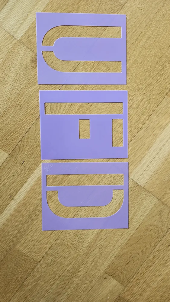 Stencil Font DIN Complete Alphabet and Numbers by toppsi krett - MakerWorld