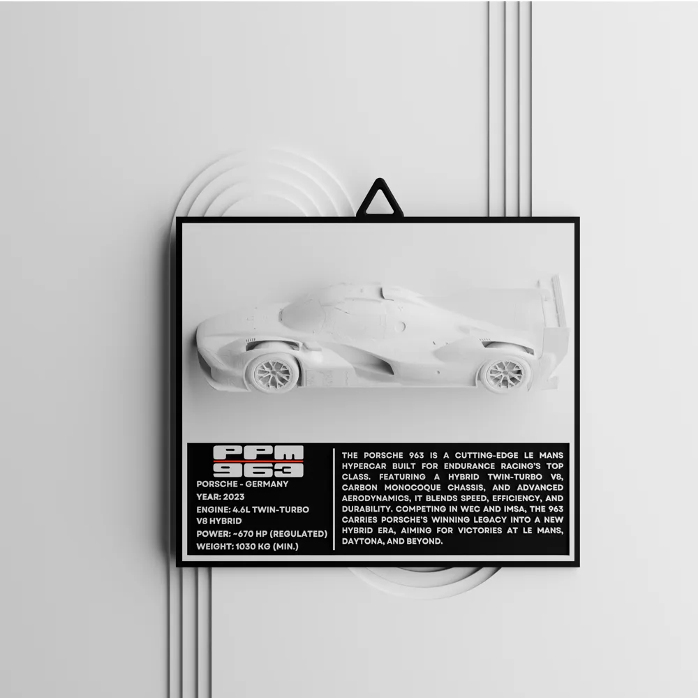 Porsche 963 – Wall Art by Mike Boumans MakerWorld: Download Free 3D Models