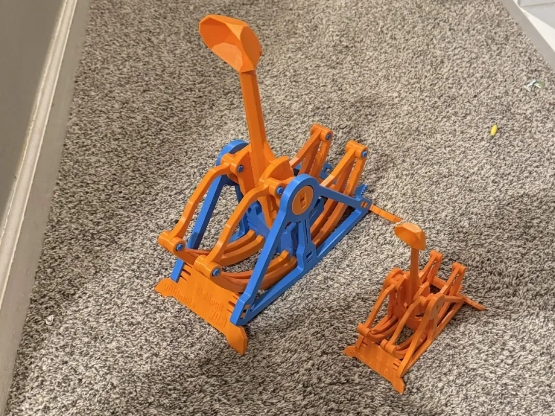 Catapult with leaf springs (snap-fit model) - Free 3D Print Model ...