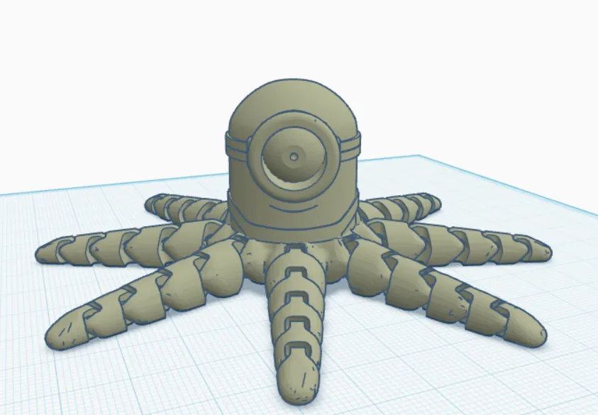 Minion Octopus Remixed by Cj MakerWorld: Download Free 3D Models
