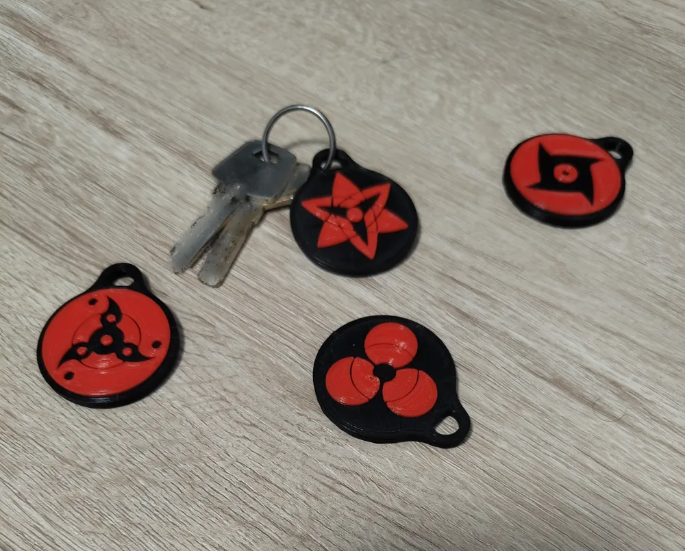 Naruto - Sharingan Keychain by Rabbiks - MakerWorld