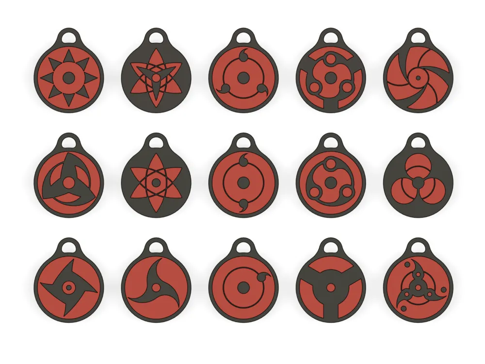 Naruto - Sharingan Keychain - Free 3D Print Model - MakerWorld