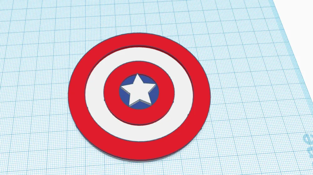 Captain America's shield coaster by CoolCoasters - MakerWorld
