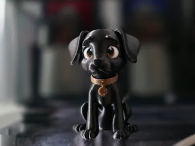 Cute Black Labrador - Free 3D Print Model - MakerWorld