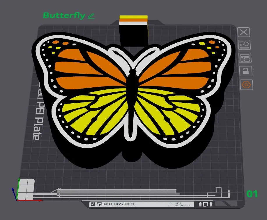 Beautiful Butterfly LED Light Box by Wizard7741 - MakerWorld