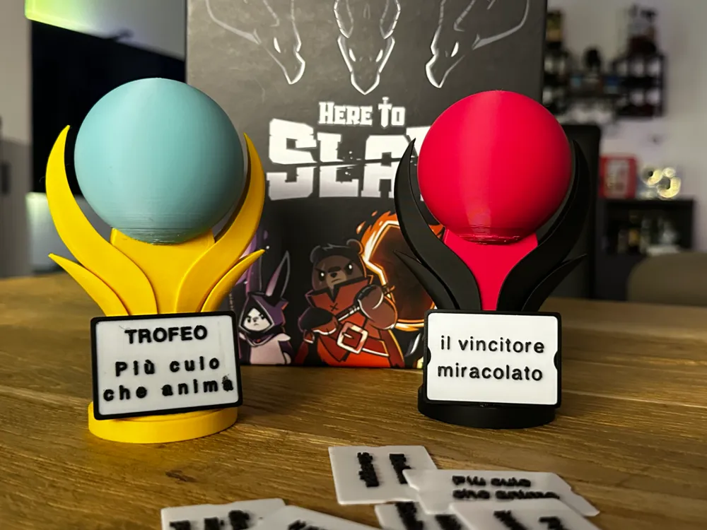 PS5 Platinum-style Trophy - customizable tag - Free 3D Print Model ...