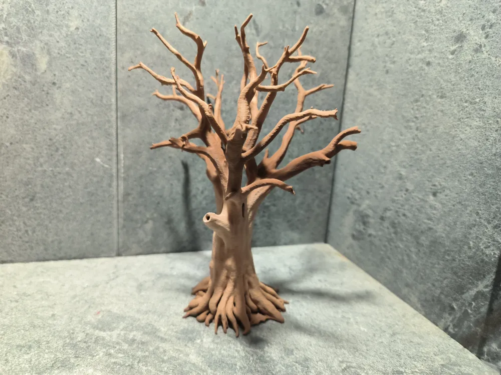 Old tree with dead wood and rough bark 12/18 cm - Free 3D Print Model ...