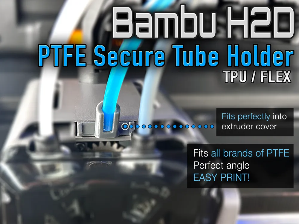H2D PTFE Tube Holder - Secure Bracket for TPU Feed by K2_Kevin ...