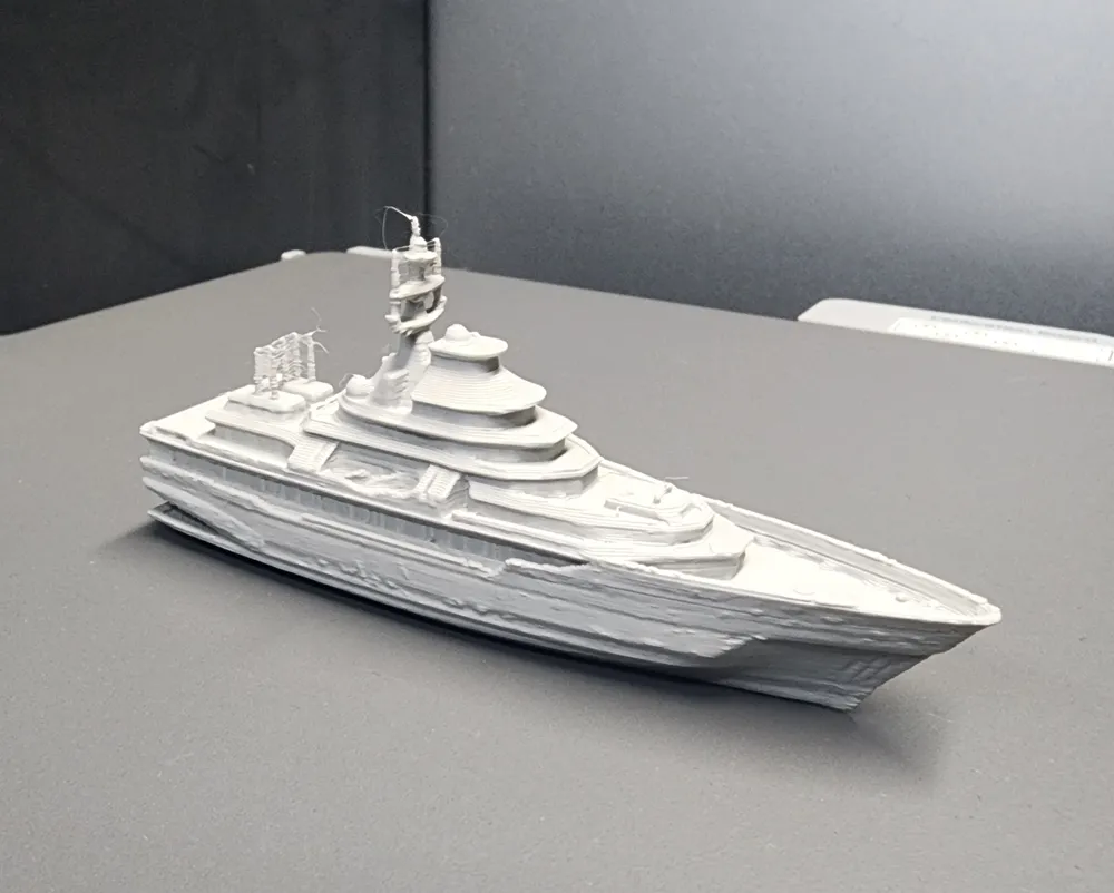 Mega-Yacht Benchmark No Supports by Triple G Workshop MakerWorld: Download Free 3D Models