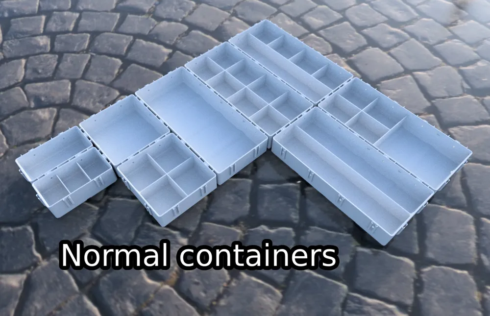 Modular extendable containers - V1 by b03tz3D - MakerWorld