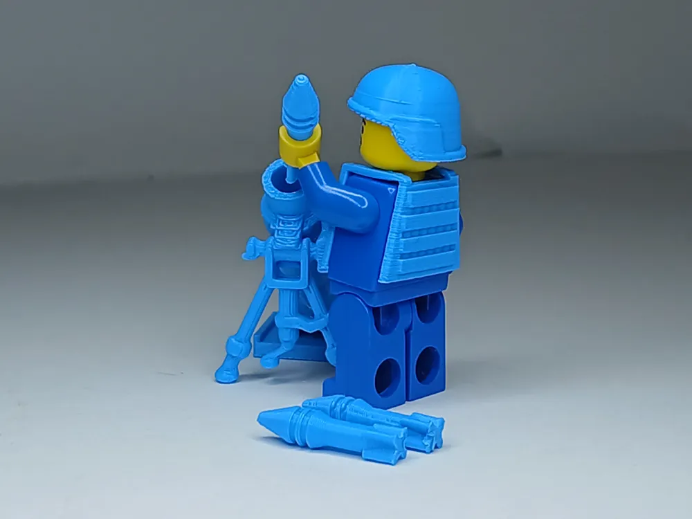 LEG0 Minifigure Weapon Mortar Tube brick by BoringThings - MakerWorld