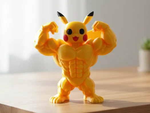 strong pikachu - Pokemon - Free 3D Print Model - MakerWorld