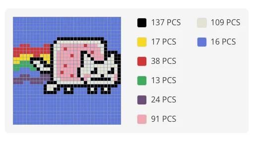 8 bit Nyan Cat (small version) by Lingher - MakerWorld