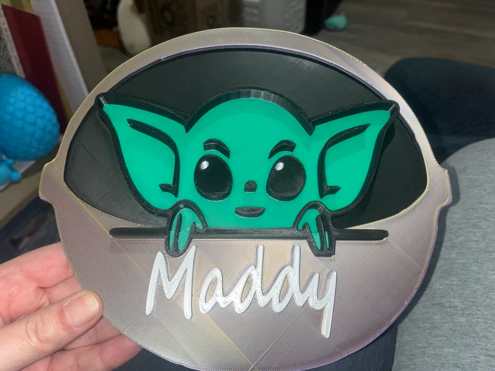 Maddy yoda sign by rlwarde - MakerWorld