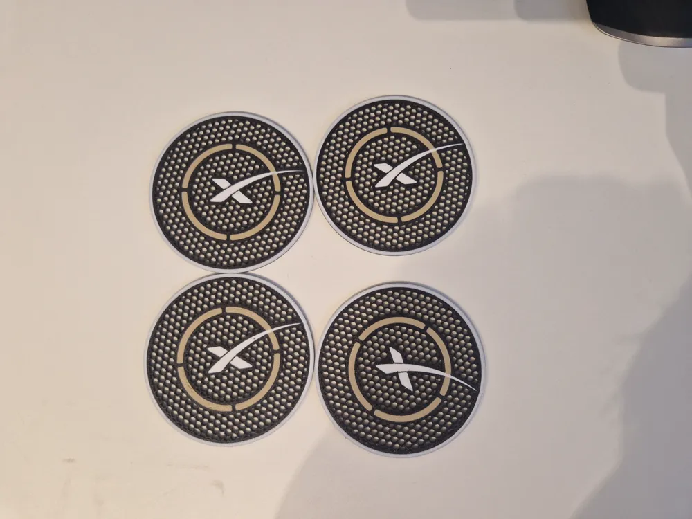 SpaceX coaster Landing Pad lightweight multicolor Remixed by MiMü ...